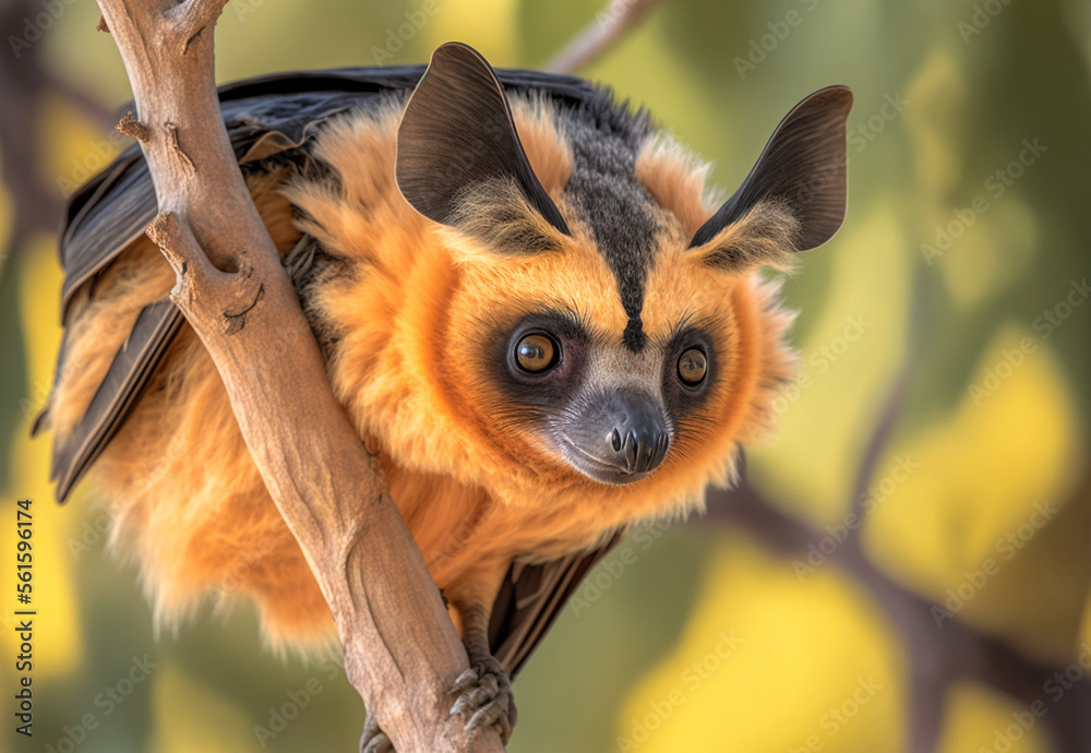 Wildlife Protography of The flying fox,digital art,illustration,Design ...