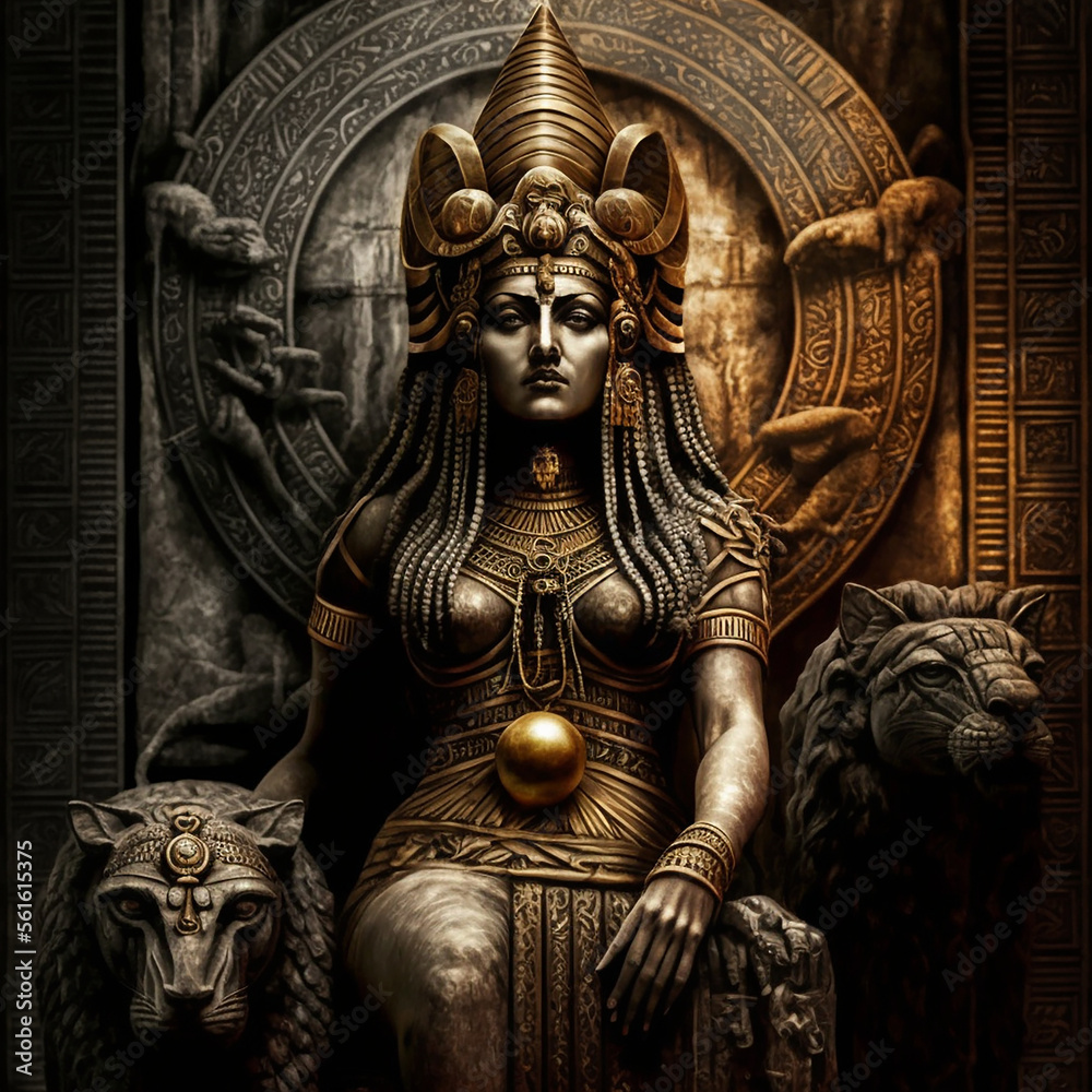 Ancient Sumerian Mythology Bauancient Sumerian Mythological God Created With Generative Ai