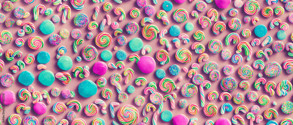 The seamless texture of candy land creates a mouthwatering and ...