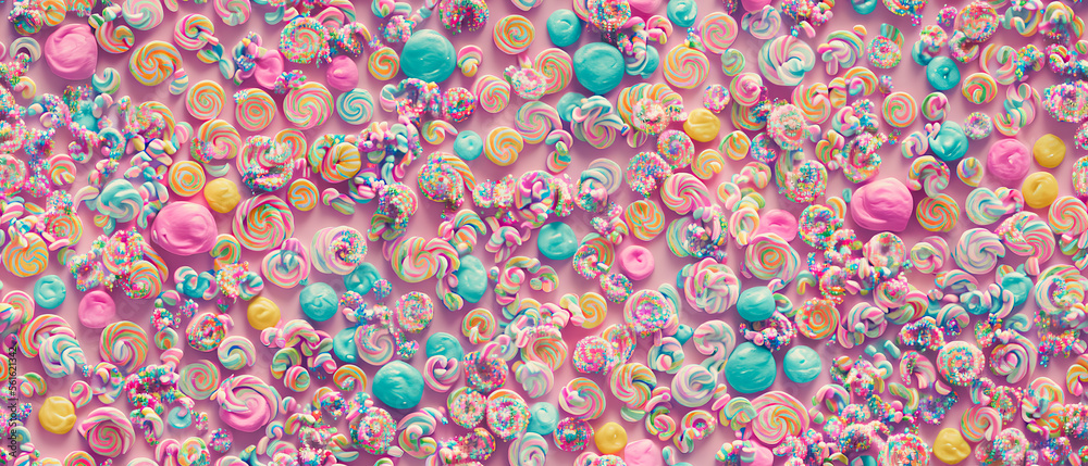 The seamless texture of candy land creates a mouthwatering and ...