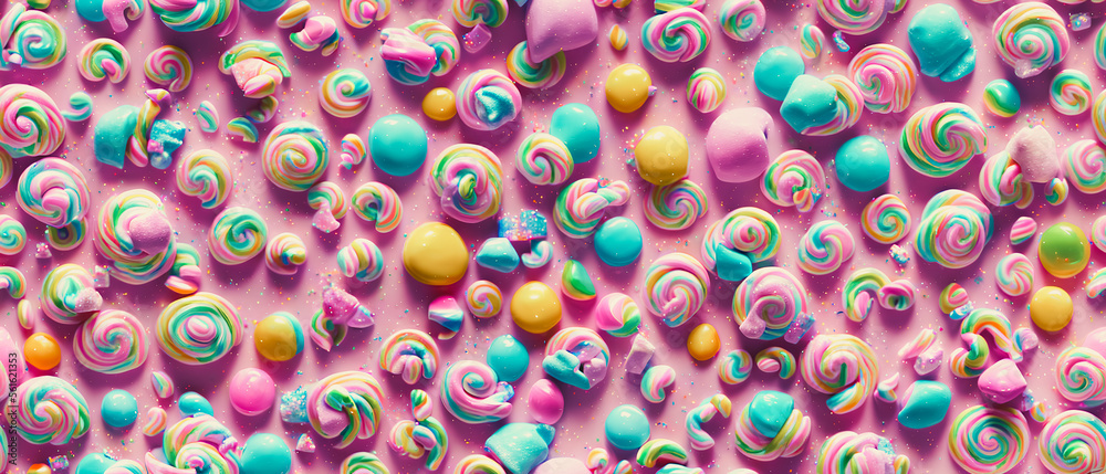 The seamless texture of candy land creates a mouthwatering and ...