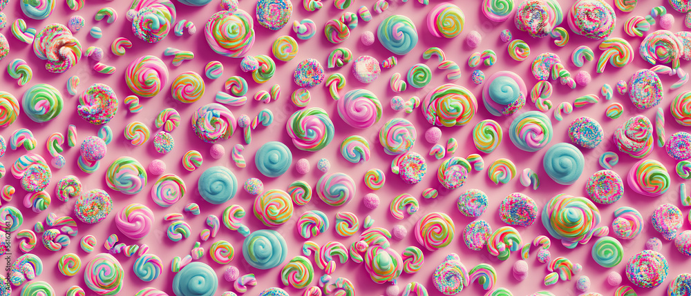 The seamless texture of candy land creates a mouthwatering and ...