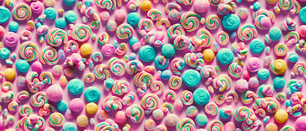 The seamless texture of candy land creates a mouthwatering and ...