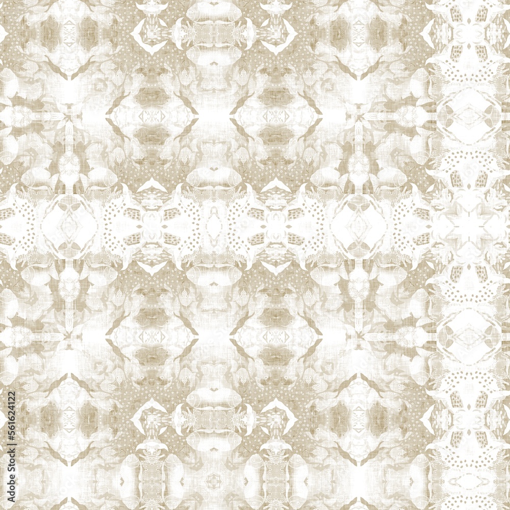 Ecru natural linen effect patterned coastal geo background. Seamless ...