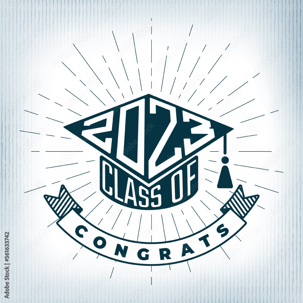 Class of 2023 Polygonal Numerals Logo Combined with Square Academic ...