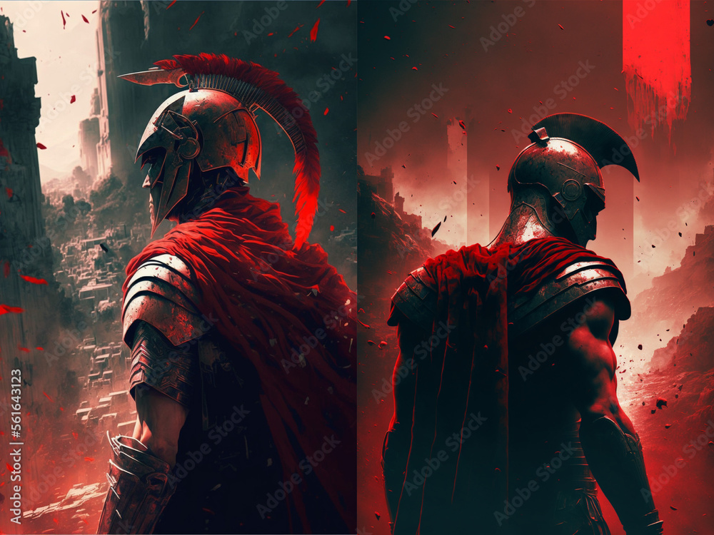 Illustration of Stoic Roman Soldier warrior gladiator illustration ...