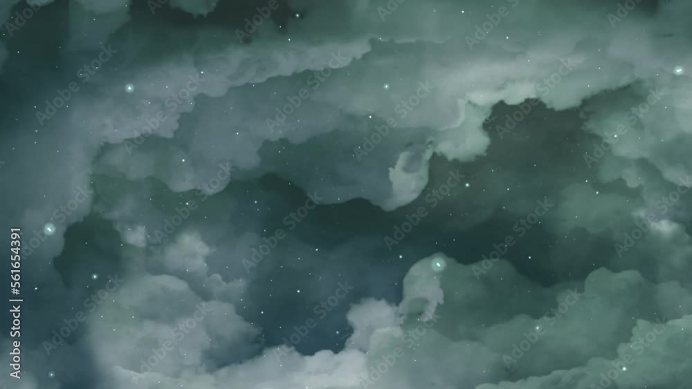 Flying into Ominous Clouds and Snow 4K Loop features a camera view ...