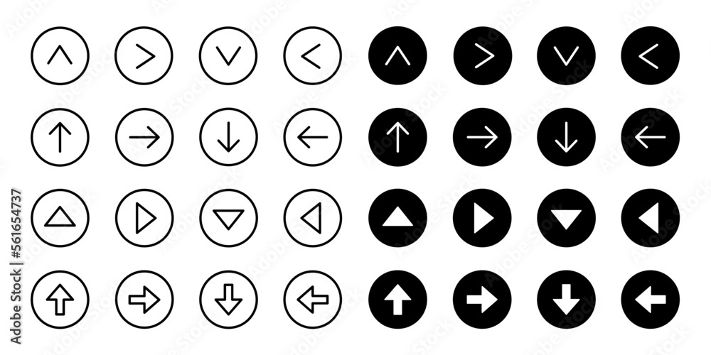 Set of circle arrow icons Stock Vector | Adobe Stock