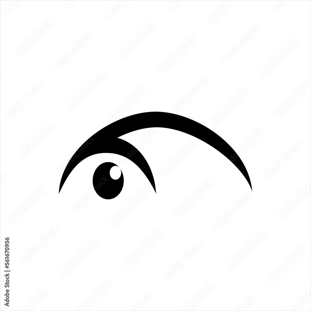 Simple eye symbol vector logo design. Stock Vector | Adobe Stock