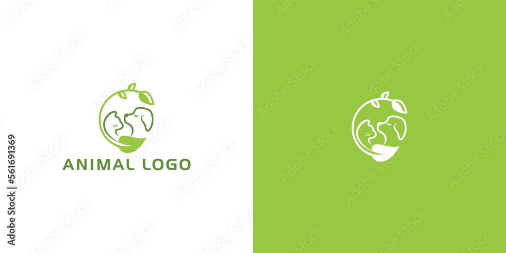 ector Pet Shop logo design template. Modern animal icon label for store ...
