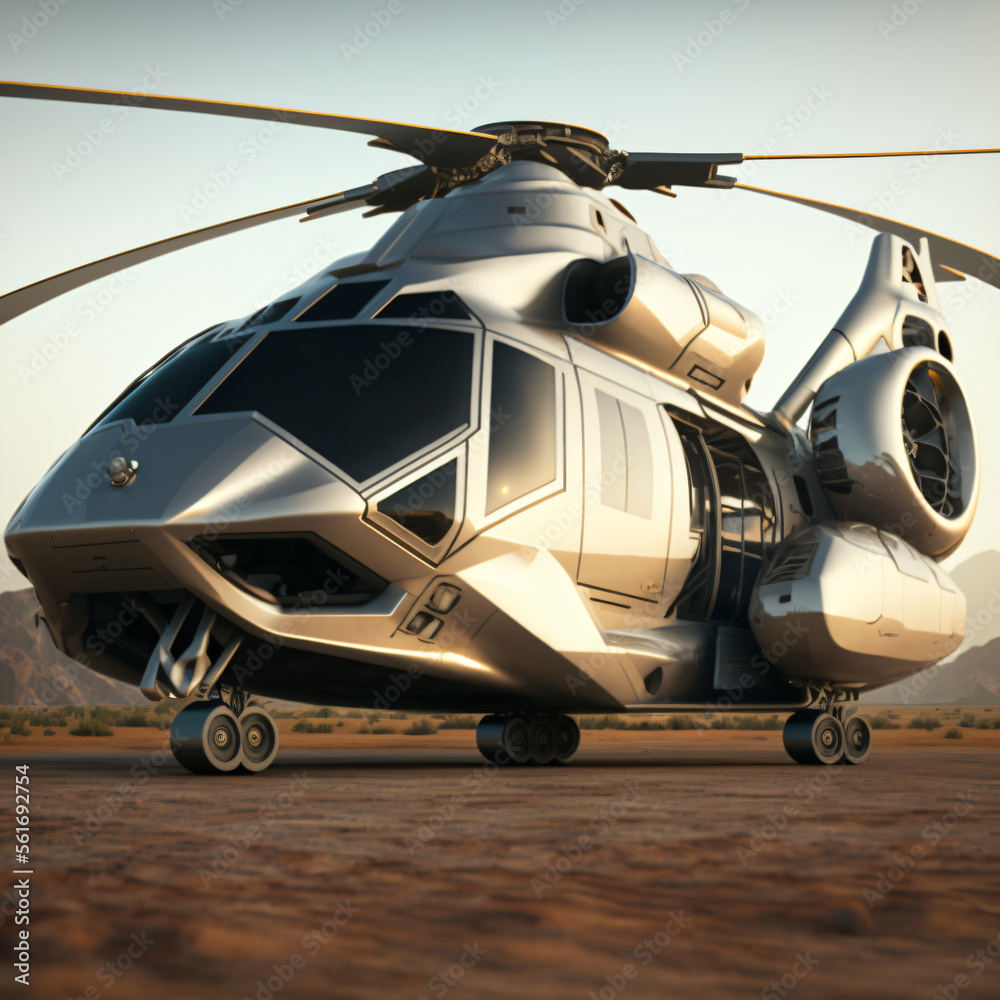 Futuristic Helicopter Design