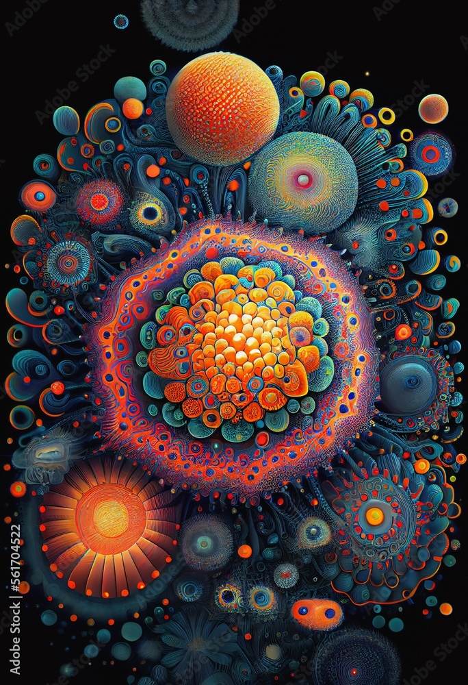 cellular cell creature microscope pond organisms concept rotifers ...