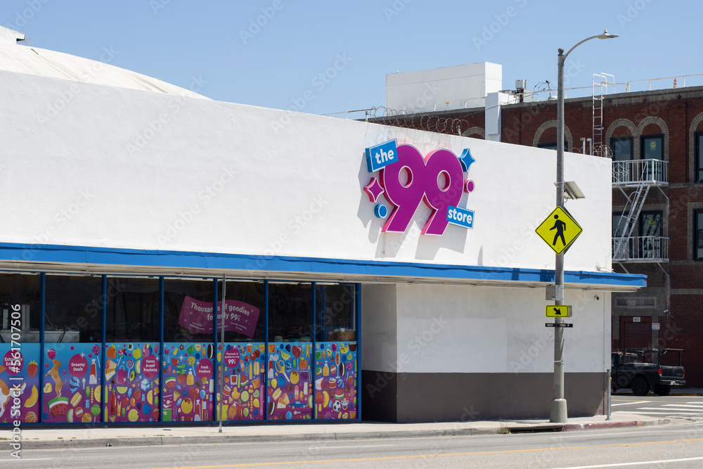Los Angeles, CA, USA - May 13, 2022: Exterior view of the 99 Cent Only ...