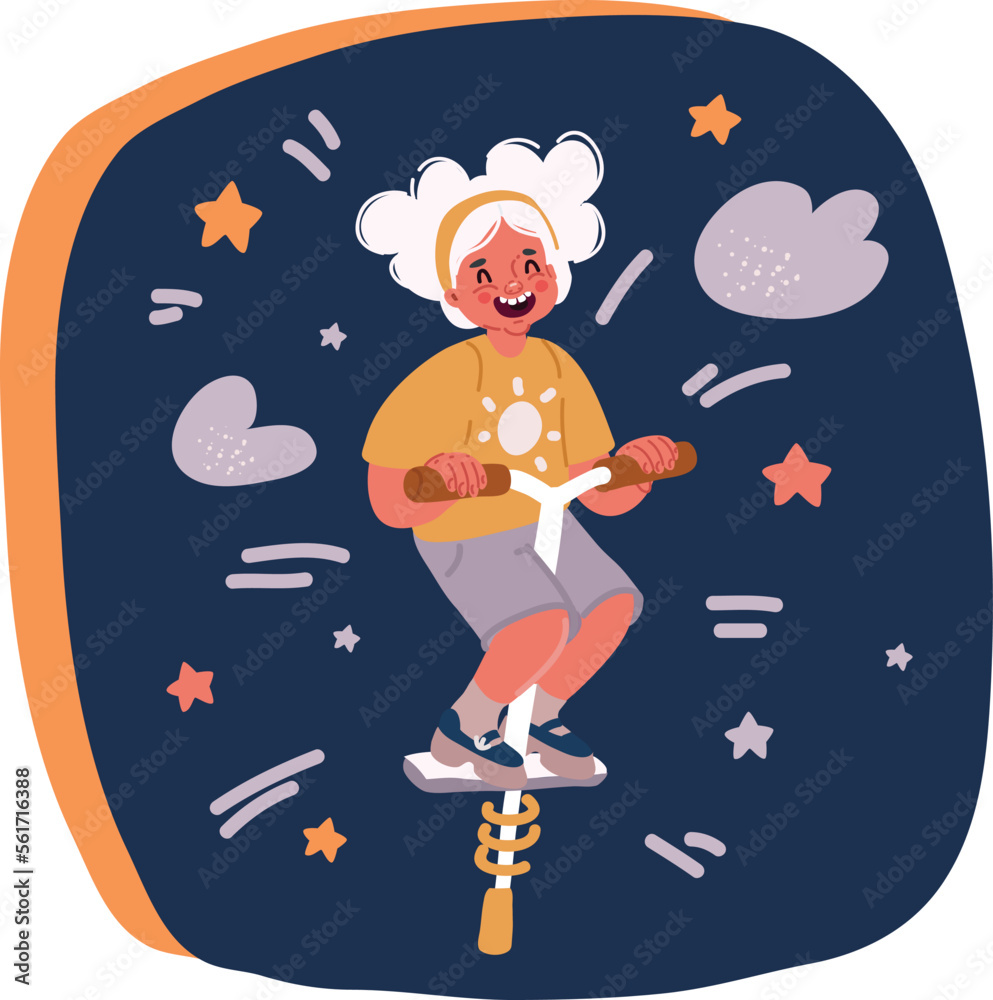 Cartoon vector illustration of Kids Playing Stick Stock Vector | Adobe ...