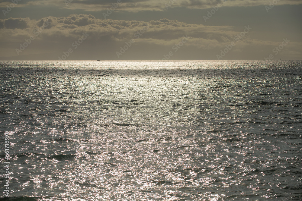 Calm sea water surface texture with splashes and waves. Abstract nature ...