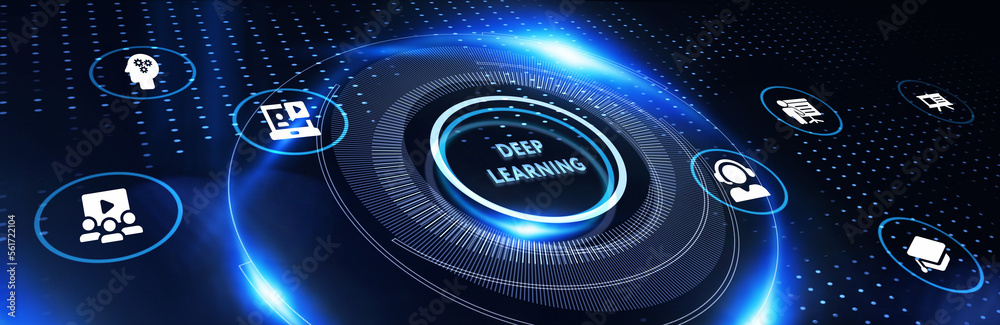 Deep learning artificial intelligence neural network. Technology ...
