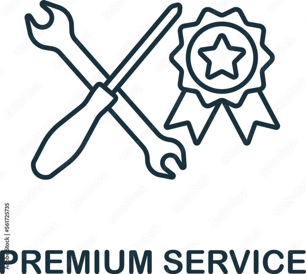 Premium Service icon. Monochrome simple Project Planning icon for ...