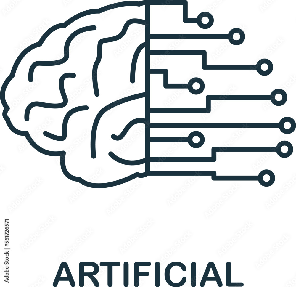 Artificial Icon Monochrome Simple Smart Technology Icon For Templates Web Design And