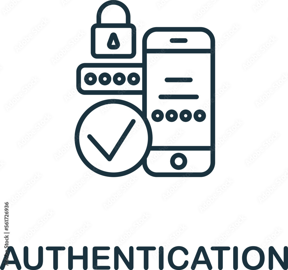 Authentication icon. Monochrome simple Smart Technology icon for ... Authentication icon. Monochrome simple Smart Technology icon for ...