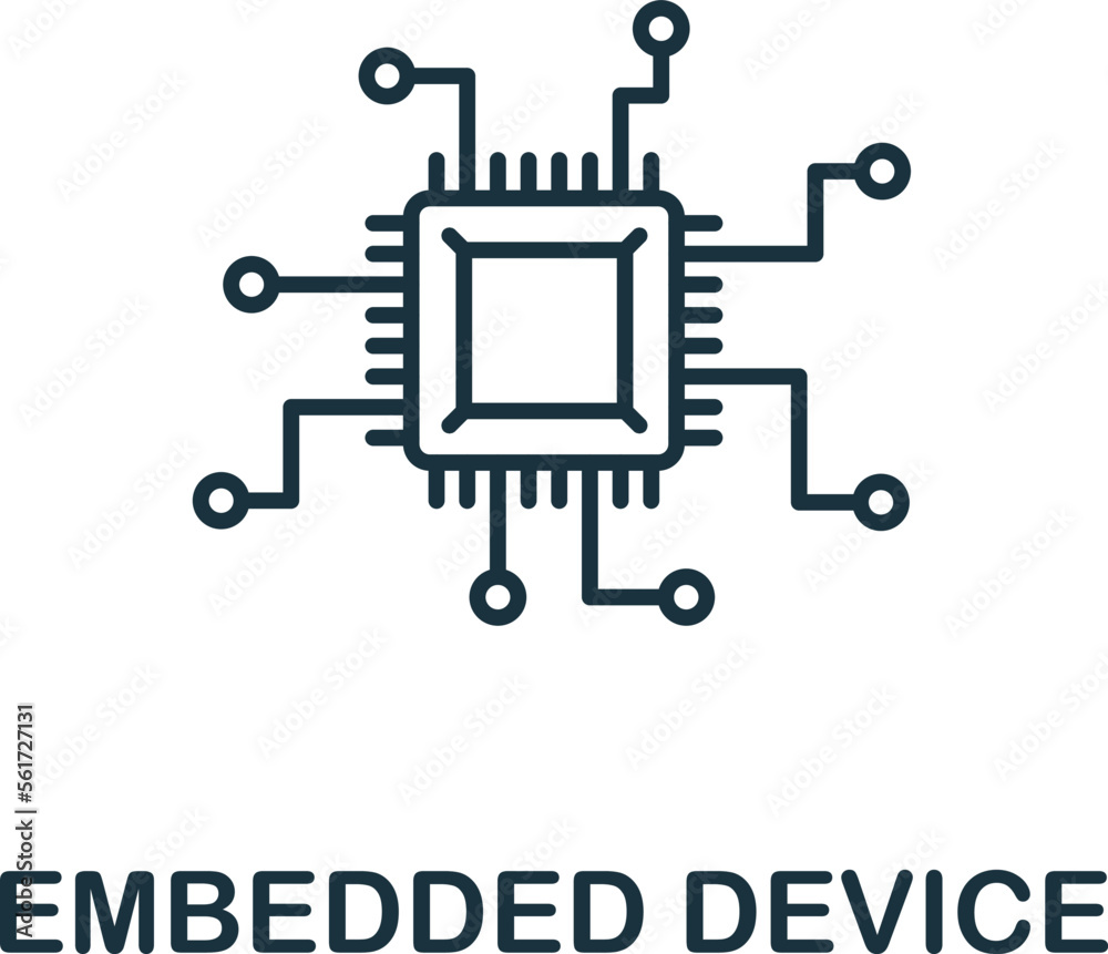 Embedded Device icon. Monochrome simple Smart Technology icon for ...