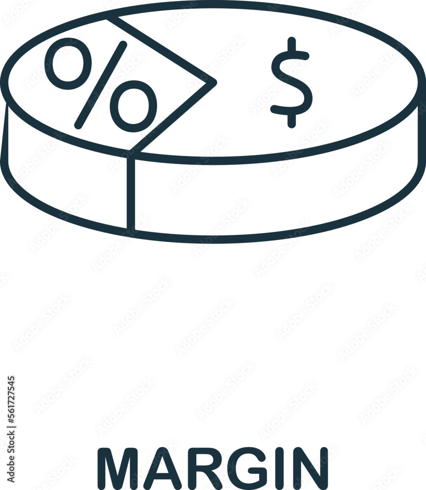 Margin icon. Monochrome simple Stock Market icon for templates, web ...