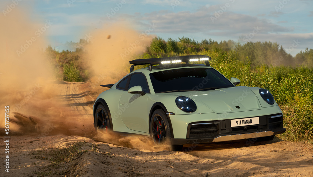 Porsche 911 Dakar: Porsche's iconic off-road version. Stock Photo ...