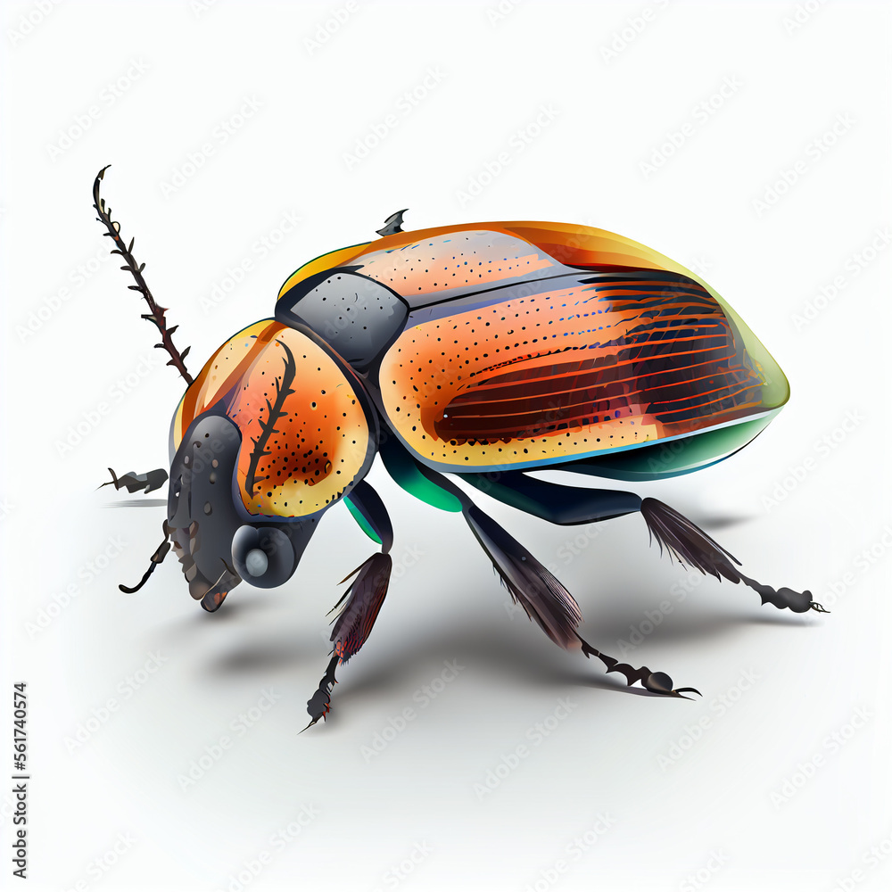 Beetle illustration isolated on white background. List of largest ...