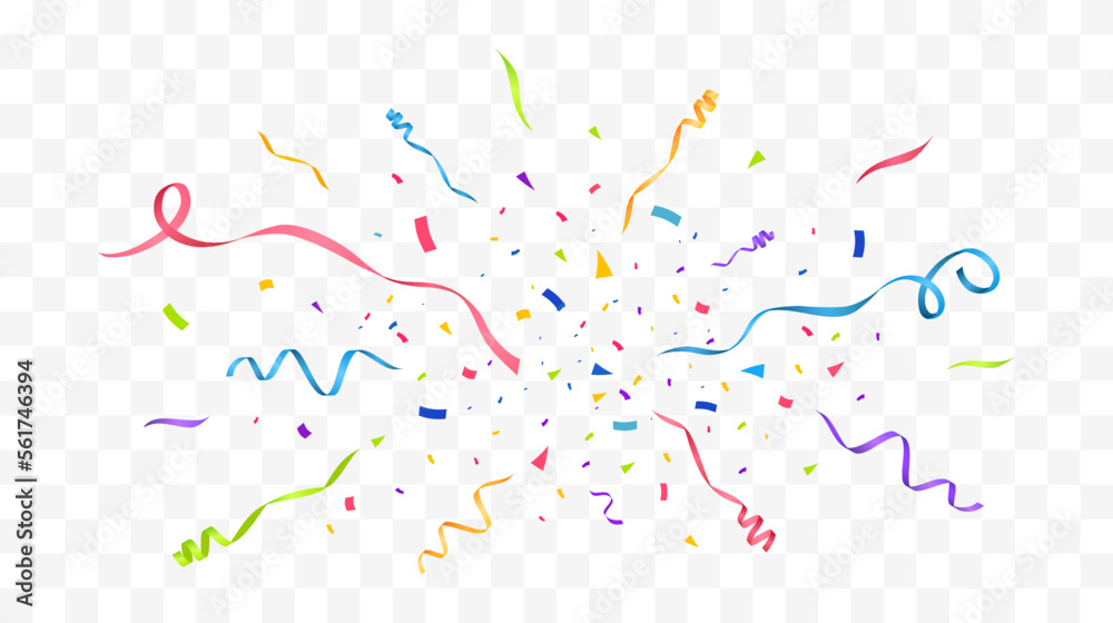 Confetti Background. Festive Backdrop. Party Design With Colorful ...