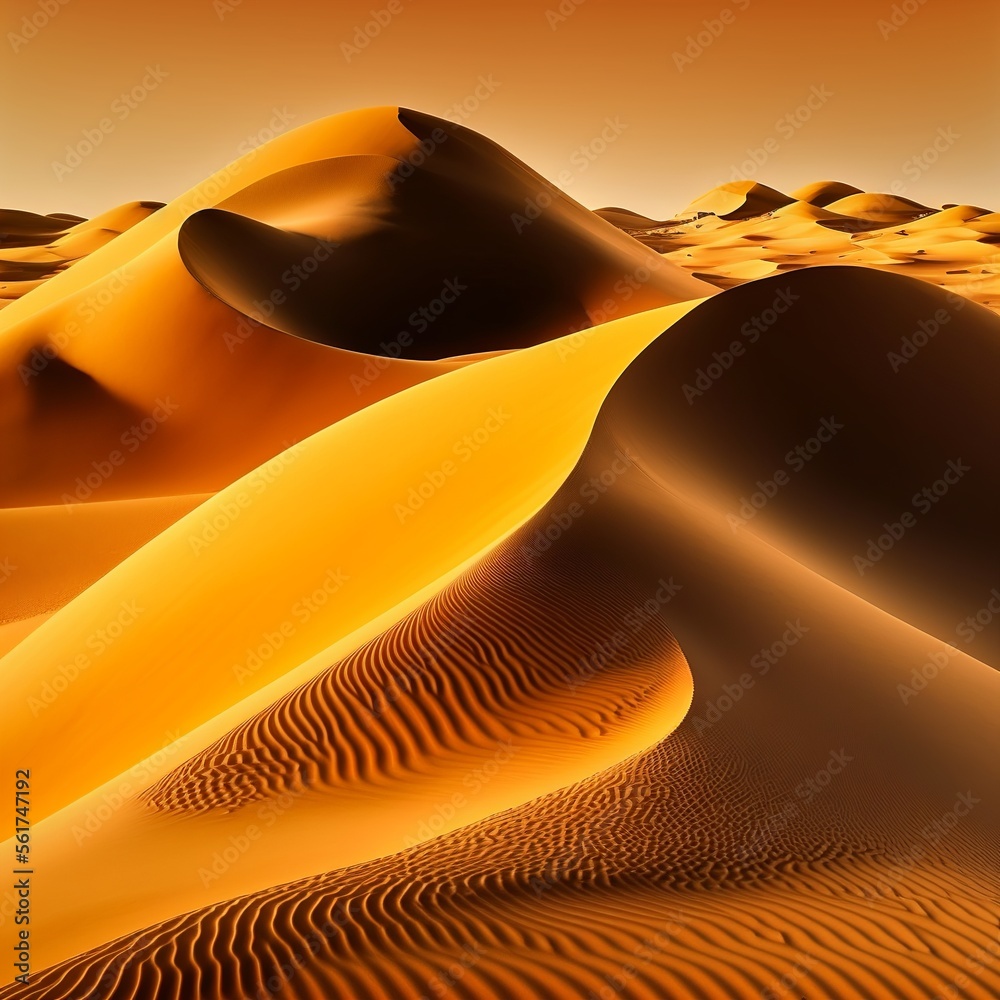 desrt, dune, orange, illustration, yellow, wallpaper, design, vector ...