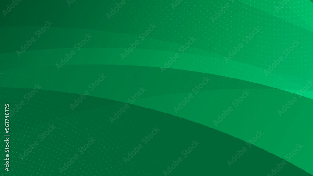 Green background with dynamic curve element. Modern ecological concept ...