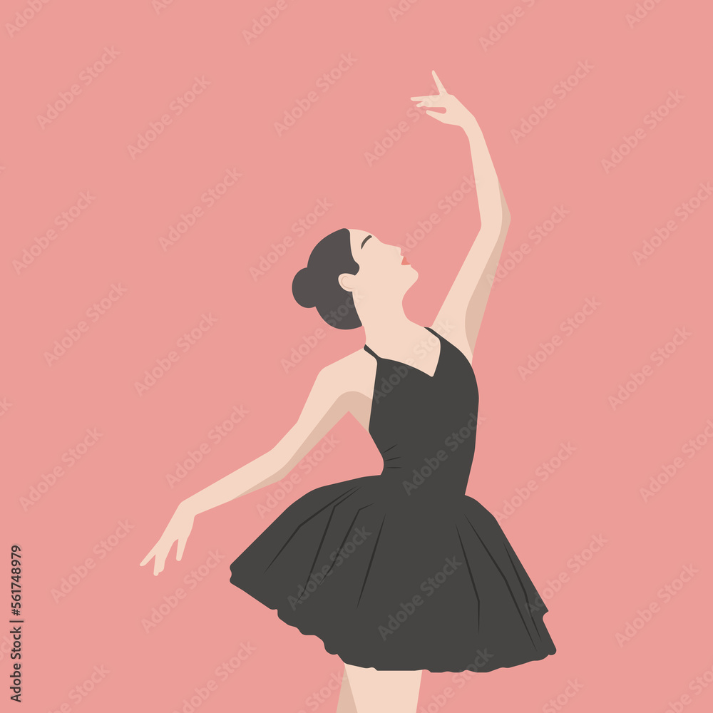 Dance pose isolated on transparent background. Colorful flat vector ...