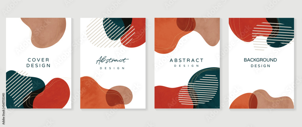 Abstract design cover set vector illustration. Creative background ...