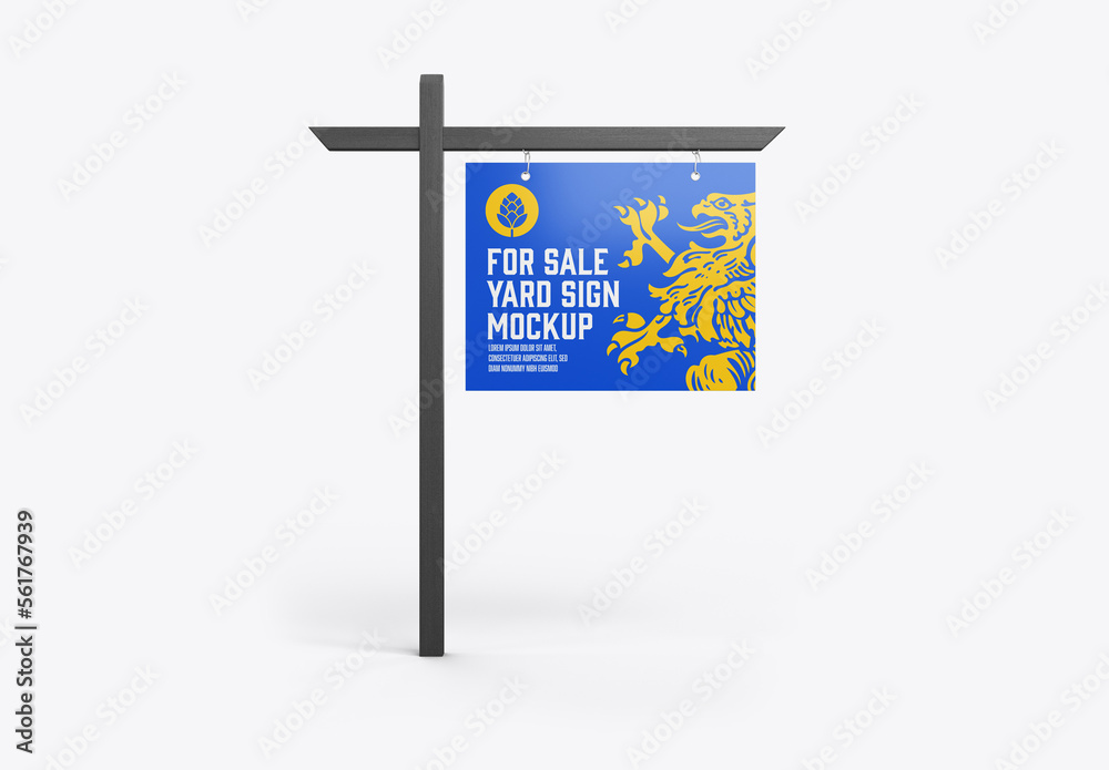Wooden Real Estate Sign Mockup Stock Template | Adobe Stock