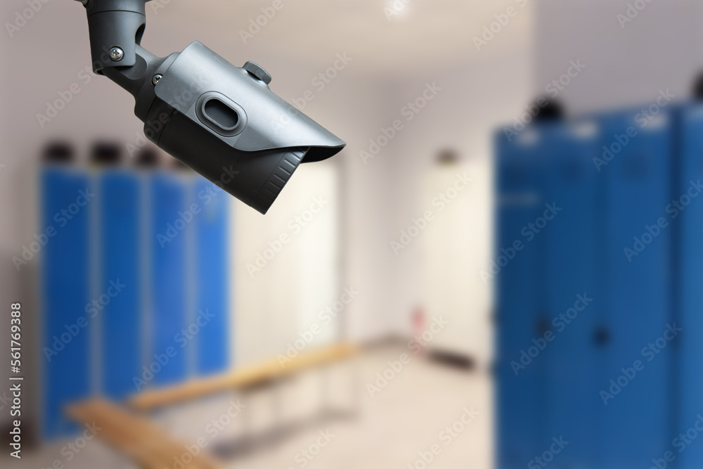 CCTV system in the locker room. Security camera. Stock Photo | Adobe Stock