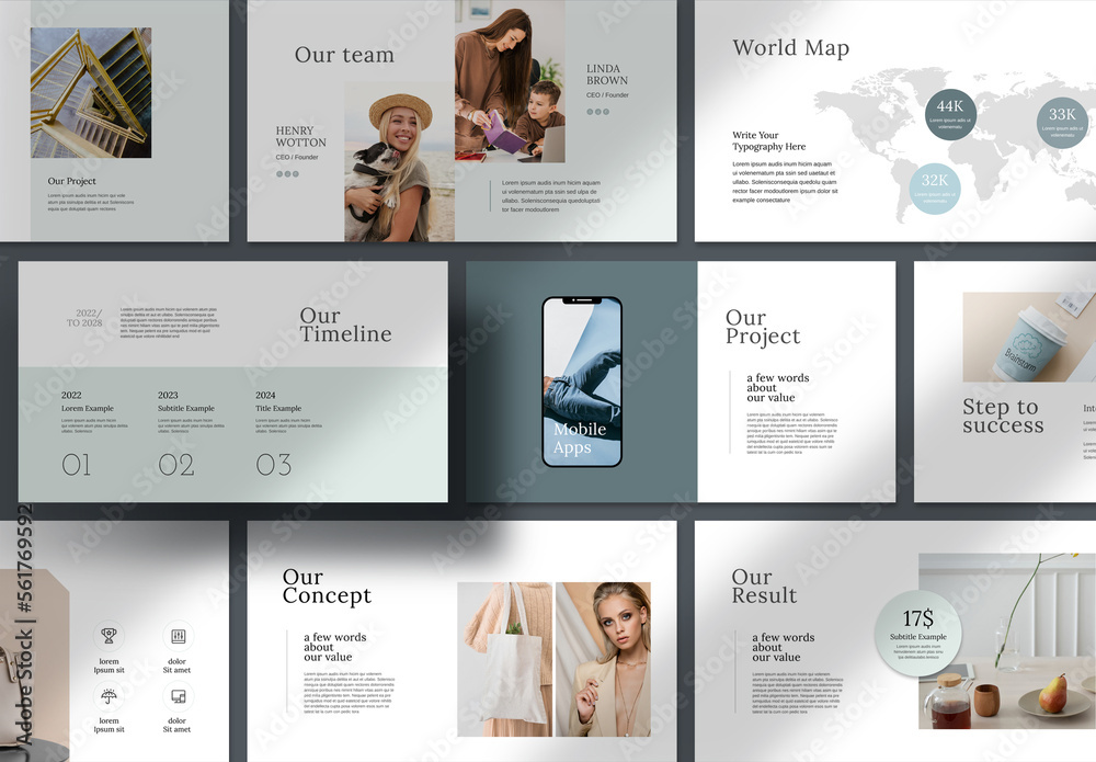 Simple Presentation Layout Stock Template | Adobe Stock