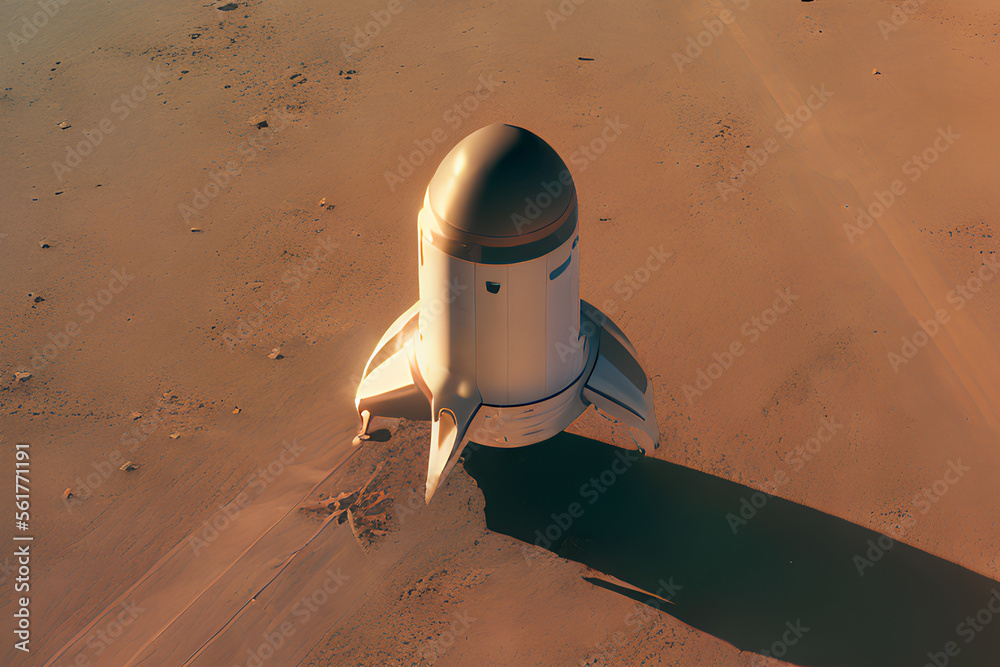 Aircraft rocket taking off, image generated by AI technology Stock ...