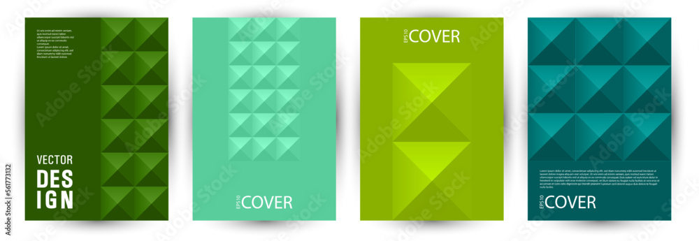 Commercial brochure cover template bundle vector design. Modernism ...