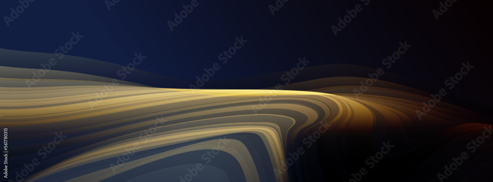 Vector abstract element of geometric shape, wave line, dynamic fluid or ...