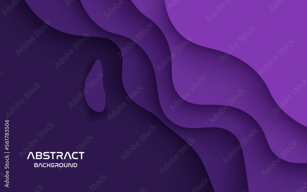 Multi layers purple color texture 3D papercut layers in gradient vector ...