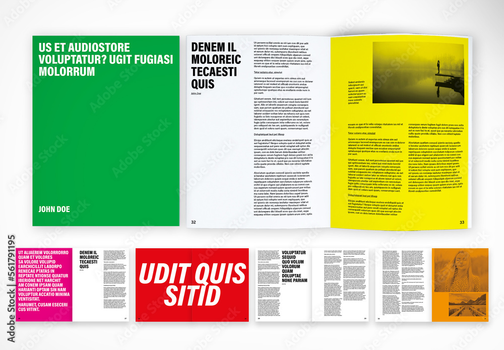 Simple, Fascinating and Colorful Magazine Stock Template | Adobe Stock