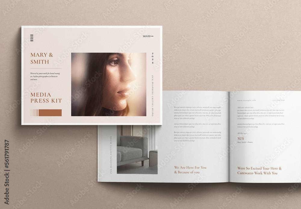 Media Press Kit Press Pack Template Landscape Stock Template | Adobe Stock
