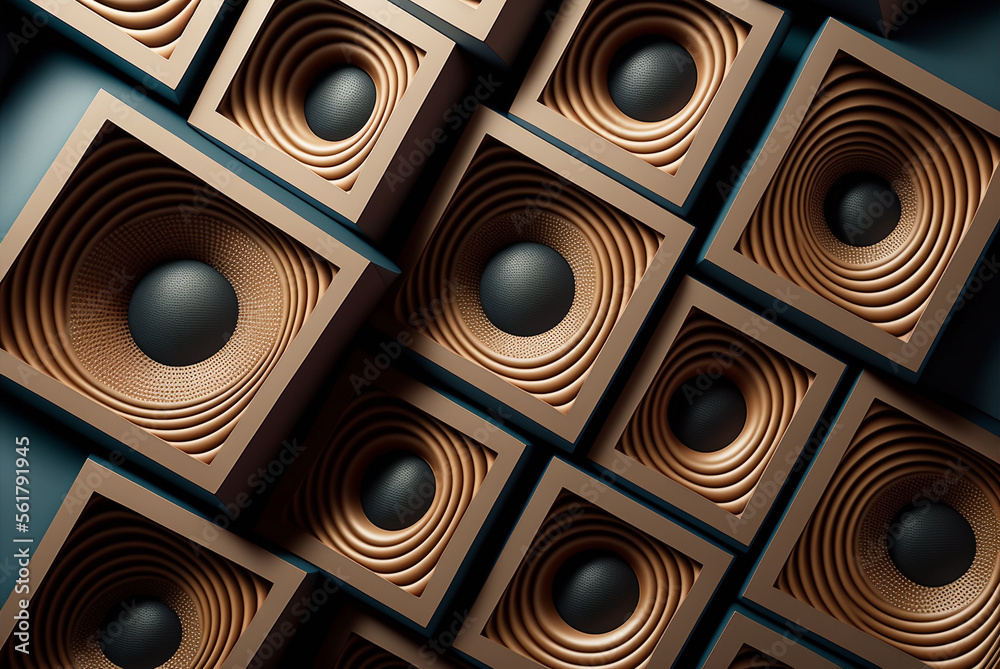 texturas geométricas abstractas de altavoces, subwoofer, concepto ...
