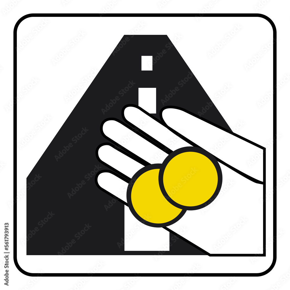 Traffic signs. Road signs. Instruction road signs. Toll road. Stock ...