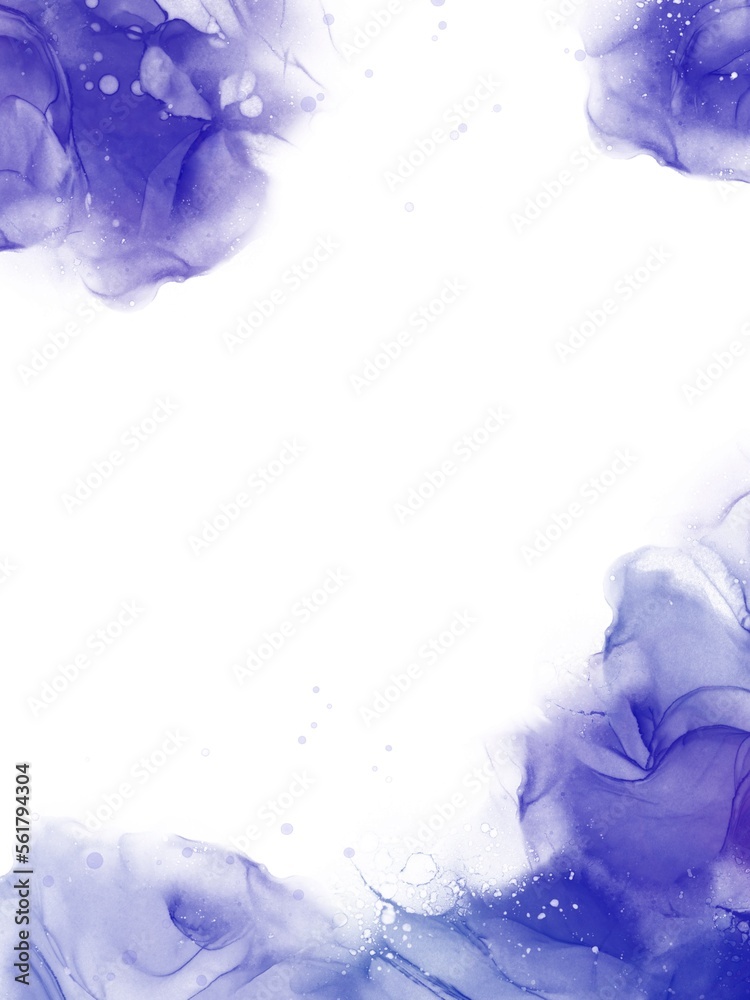 Abstract Luxury Watercolor Blue Wedding Invitation Background Stock ...