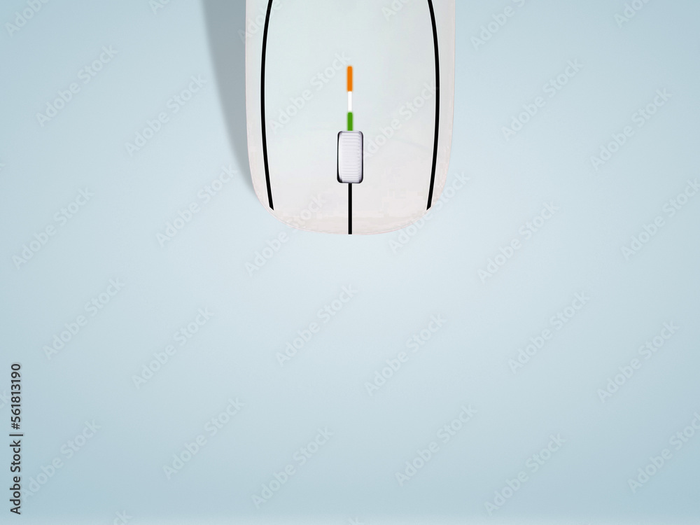 Computer mouse design with tri-color, Happy republic day, gantantra ...