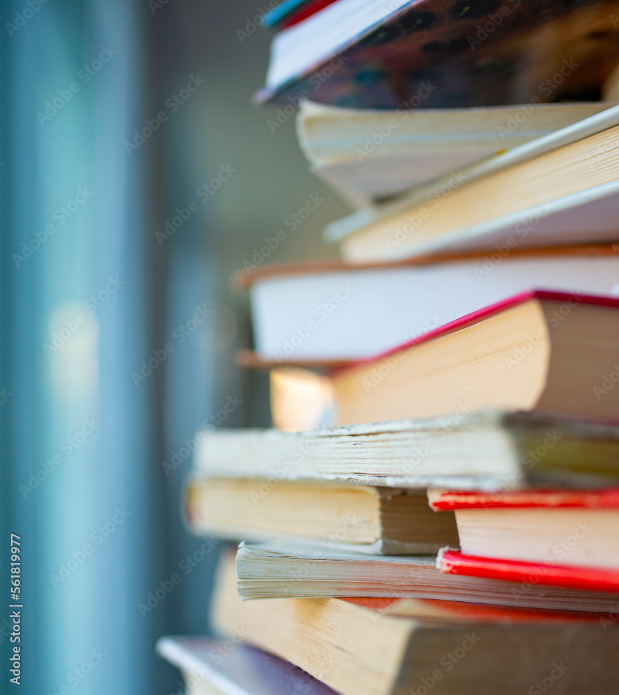 A stack of books in the detail Stock Photo | Adobe Stock