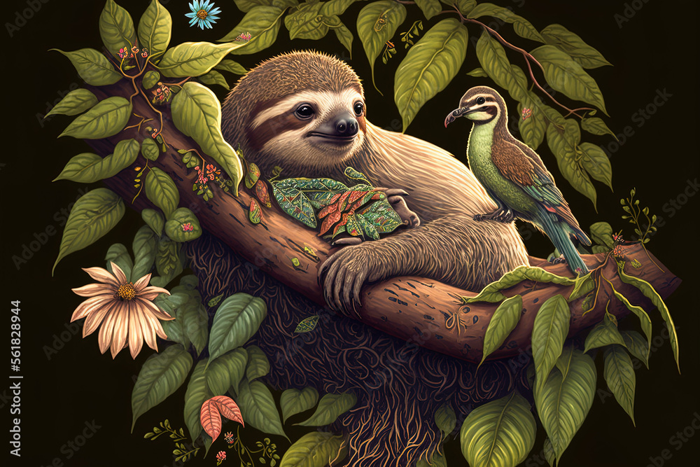 A wonderful depiction of a wild animal in Costa Rica's rainforest ...