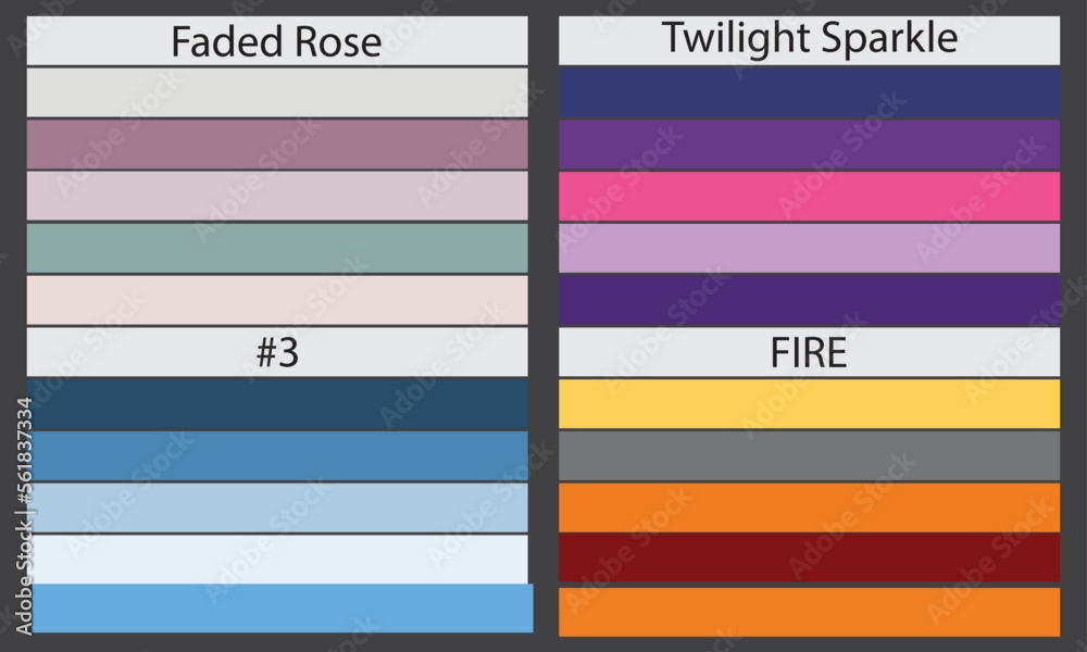 Color Palettes A color palette is a set of colors used in a design or ...