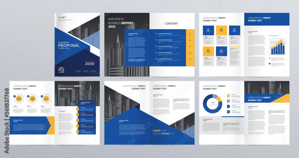 layout template for company profile ,annual report , brochures, flyers ...
