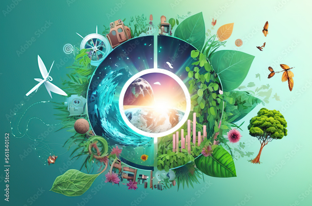 Circular economy sustainability Stock Illustration | Adobe Stock